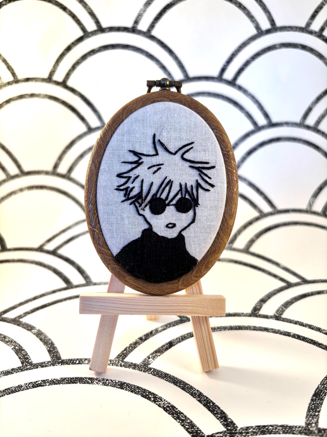 Mini Gojo Embroidery | Jujutsu Kaisen Handmade Hoop Art | Cool Anime ...
