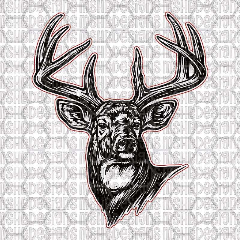 Kids Hat Deer Outline - Etsy