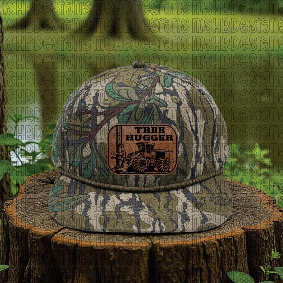 Tree Hugger SVG Png Pdf Dxf Eps | Logging Equipment Funny Hat Patch ...