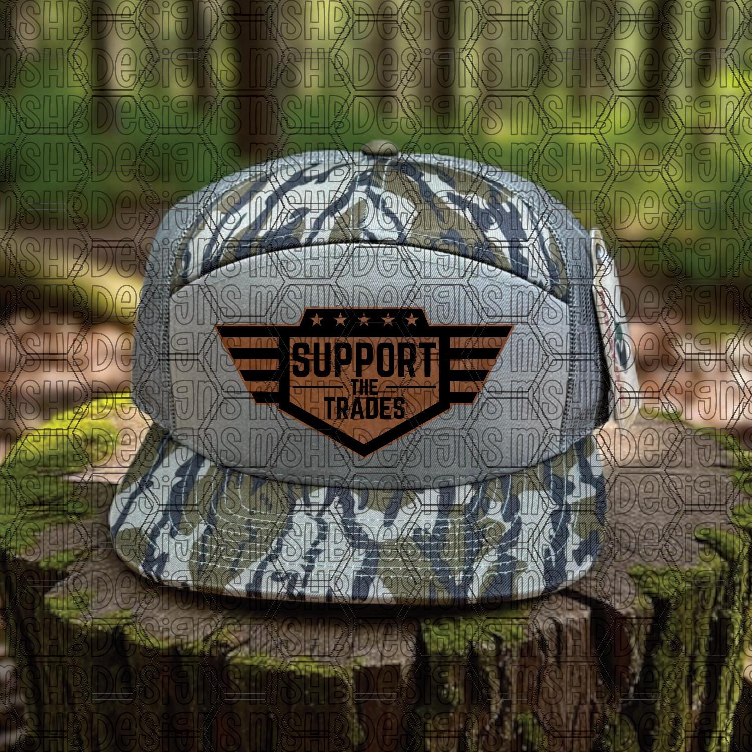 Support the Trades SVG PNG PDF Eps Dxf | Skilled Labor Hat Patch Design ...