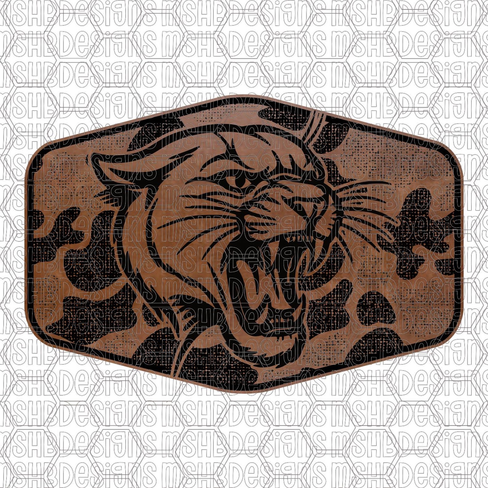 Roaring Panther Camo Patch Design – Digital Download for Engraving ...