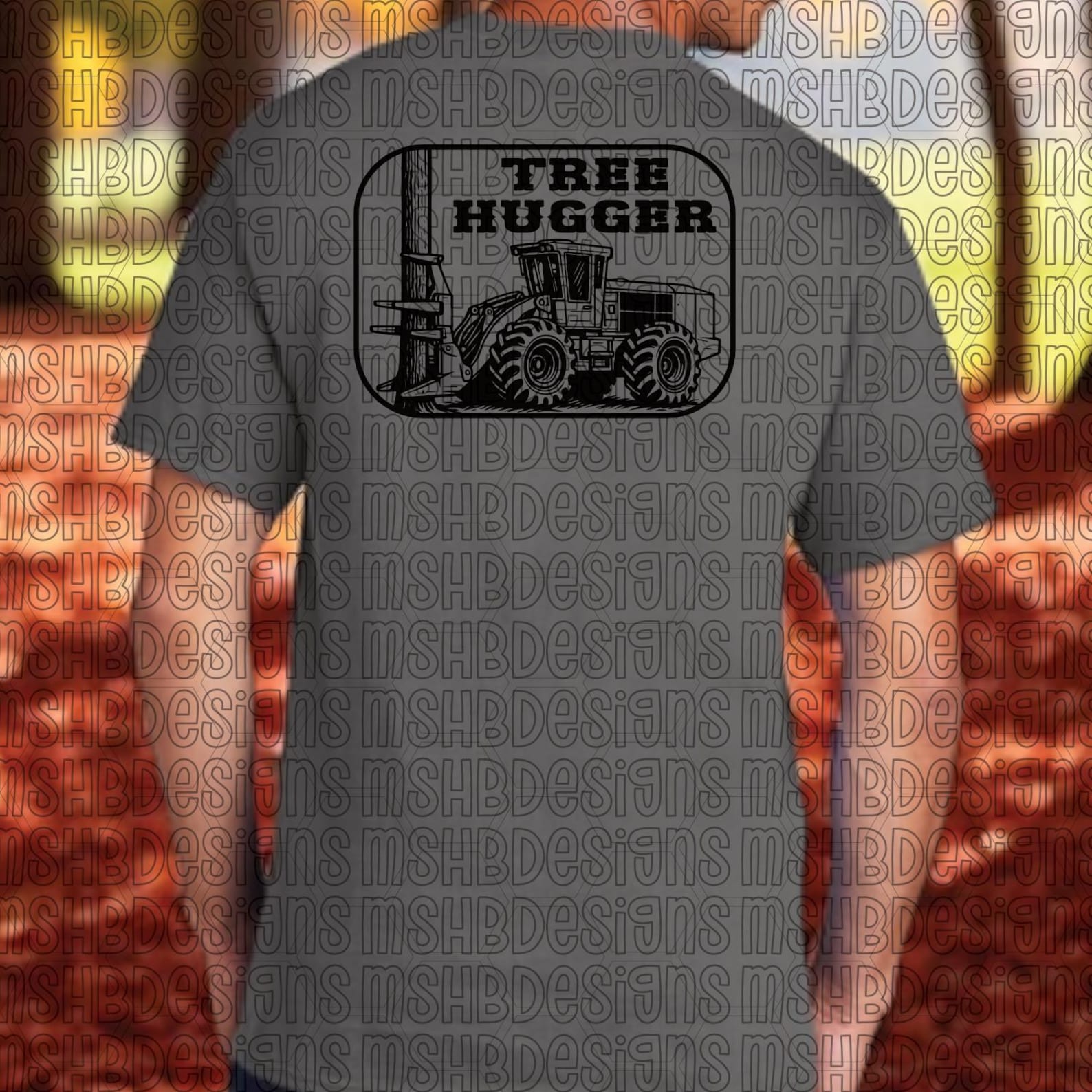 Tree Hugger SVG Png Pdf Dxf Eps | Logging Equipment Funny Hat Patch ...