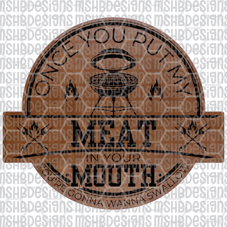 Funny BBQ Meat SVG PNG Dxf Pdf| Grill Humor Hat Patch Design ...