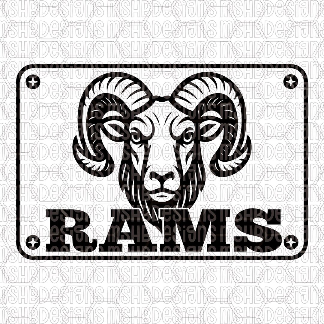 Rams SVG Png Pdf Dxf Eps | School Mascot Digital Download | Laser ...