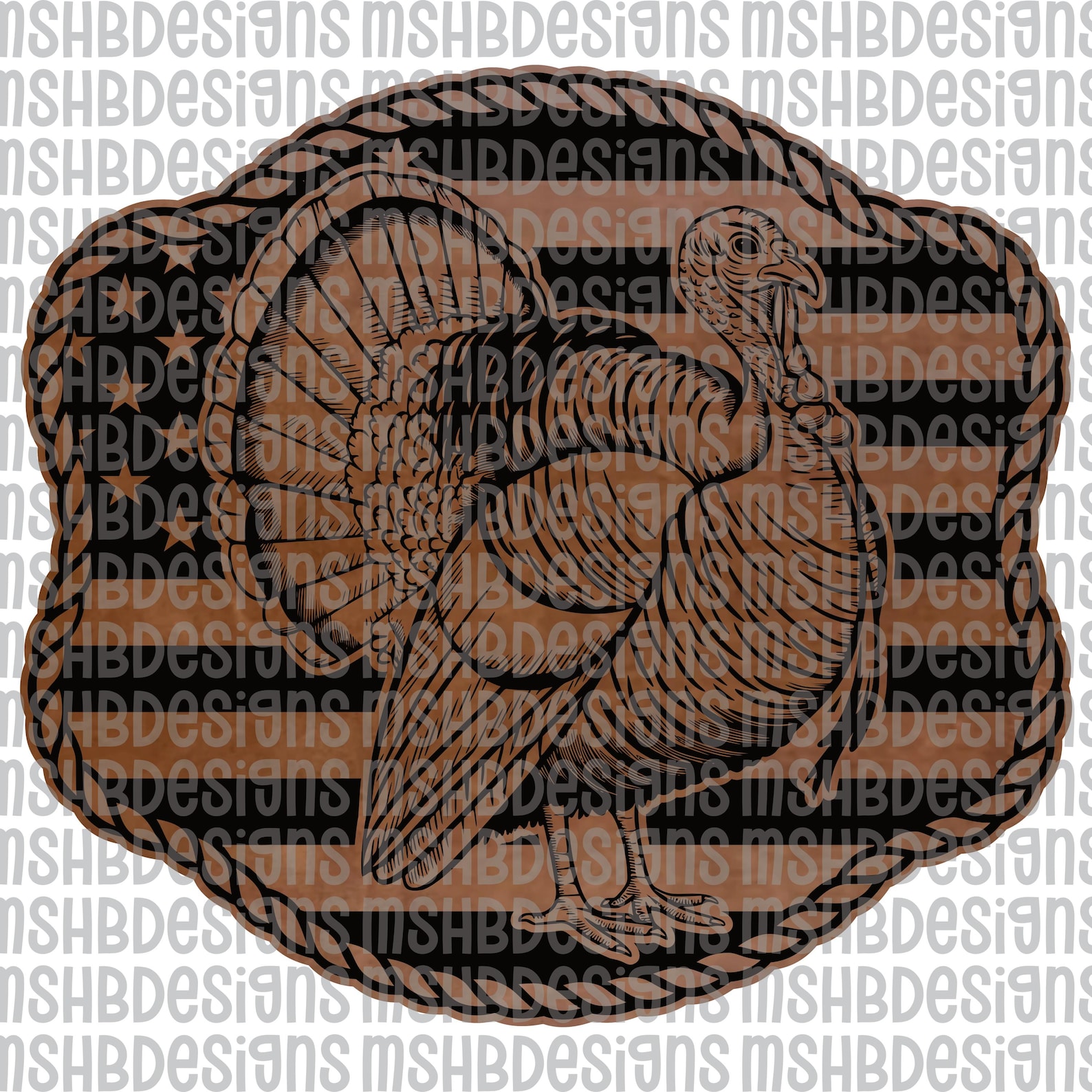Turkey American Flag SVG | Patriotic Wild Turkey Cut File for Laser ...