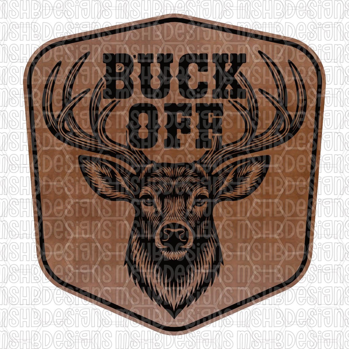 Buck off Deer SVG Design for Engraving Hat Patches Sublimation DTF ...