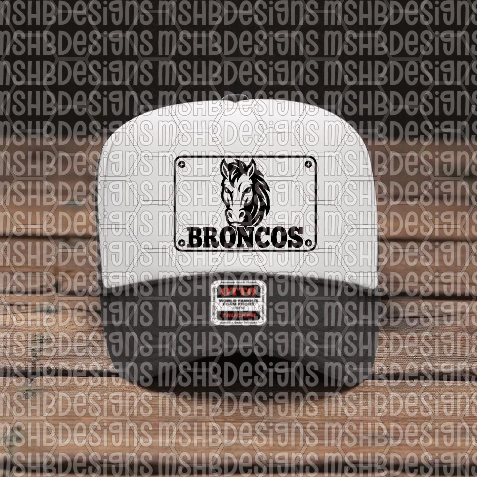Broncos SVG Png Pdf Dxf Eps | School Mascot Patch Design | Digital ...