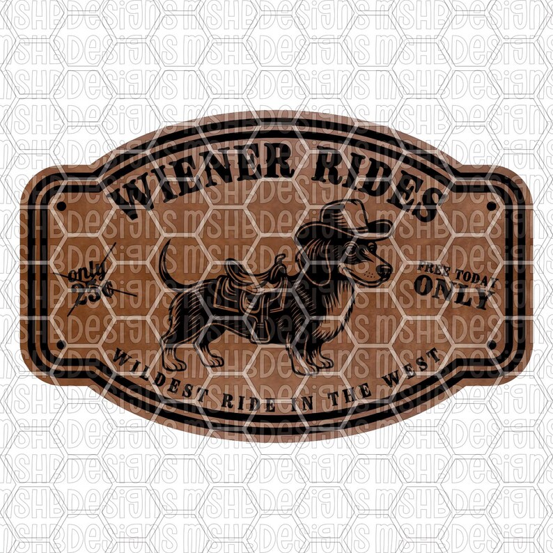 Wiener Rides SVG PNG DXF Eps Pdf – Funny Cowboy Dachshund Design ...