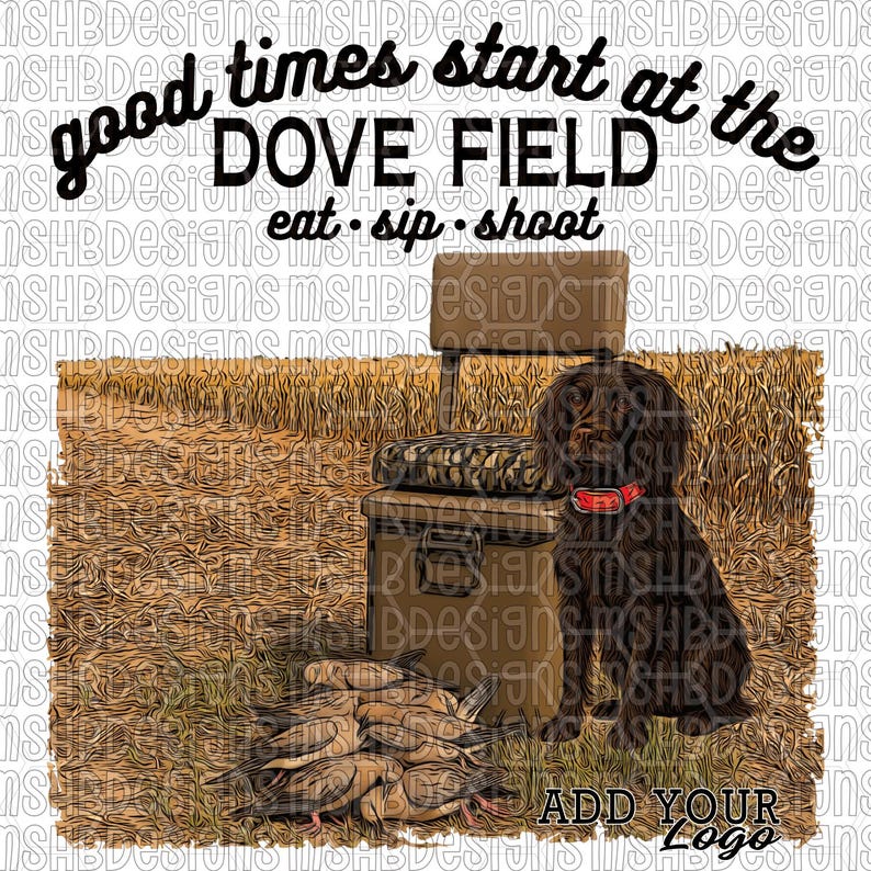 Good Times Start at the Dove Field PNG | Boykin Spaniel Hunting Dog ...