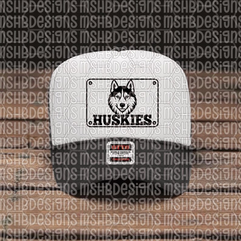 Huskies SVG Png Pdf Dxf Eps | School Mascot Patch Design | Digital ...