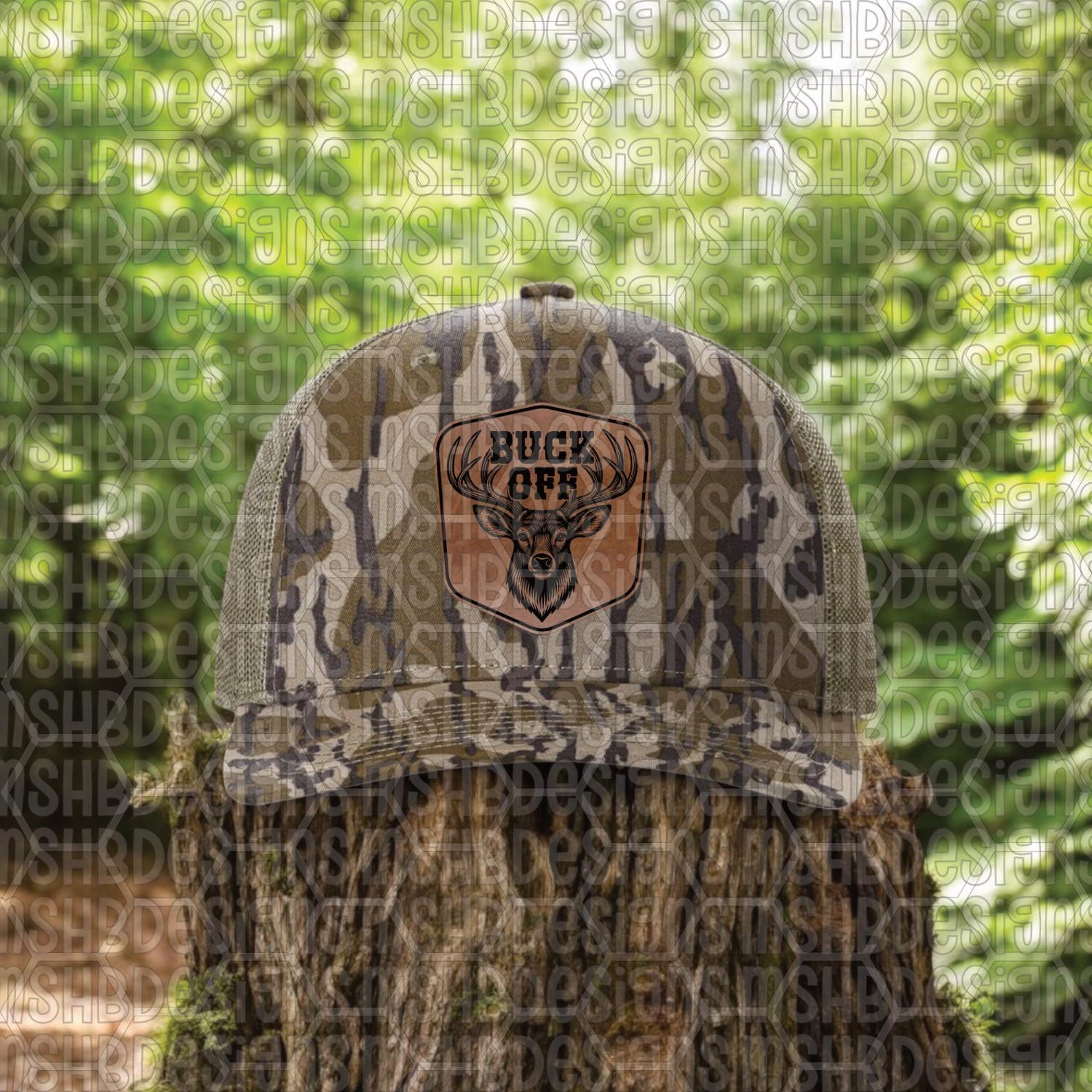 Buck off Deer SVG Design for Engraving Hat Patches Sublimation DTF ...