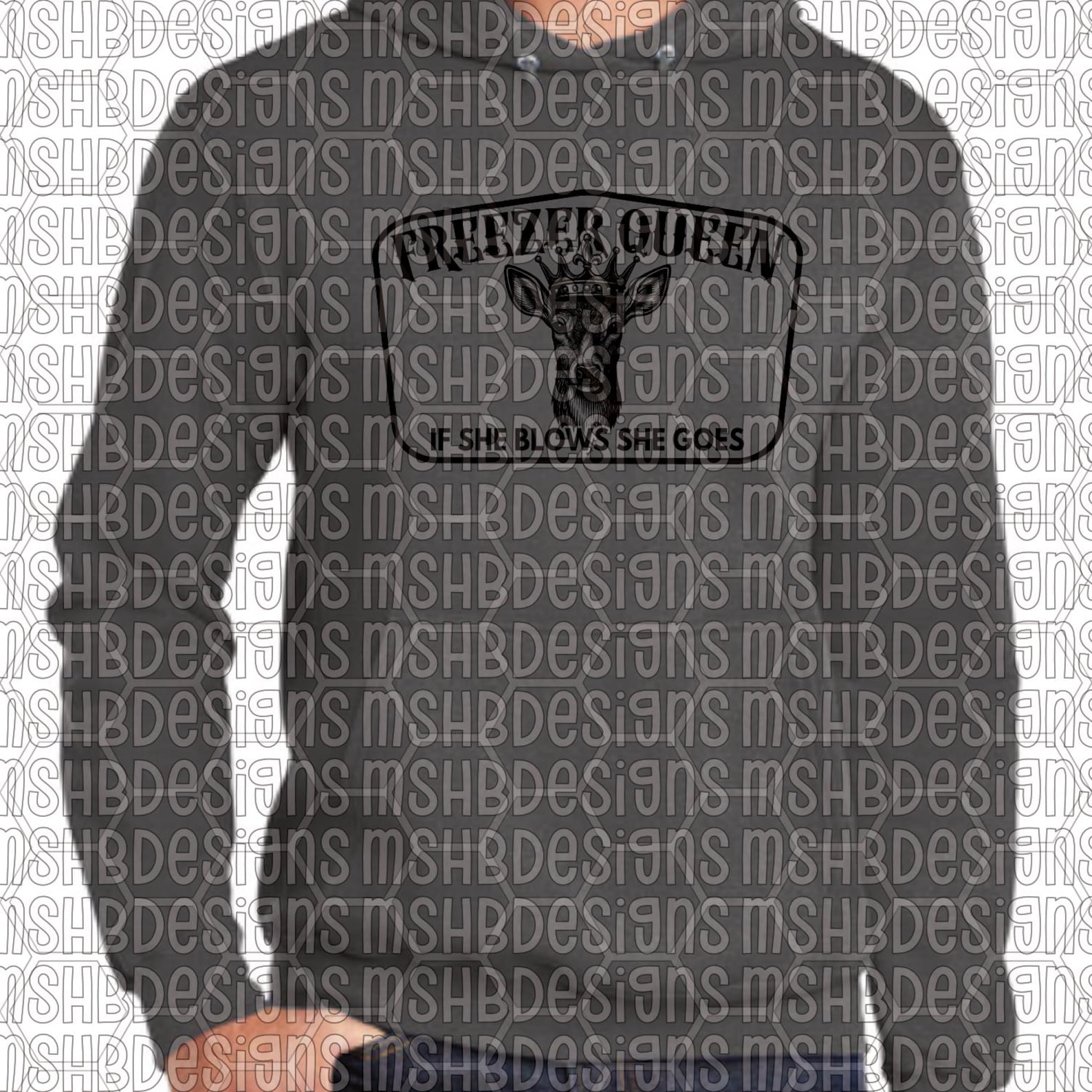 Freezer Queen SVG PNG Pdf PDF | Funny Deer Hunting Patch File | If She ...