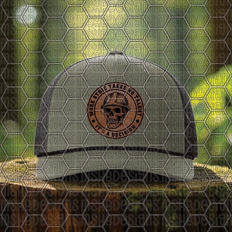 Work Ethic Takes No Talent SVG | Skull Hard Hat Construction Worker ...