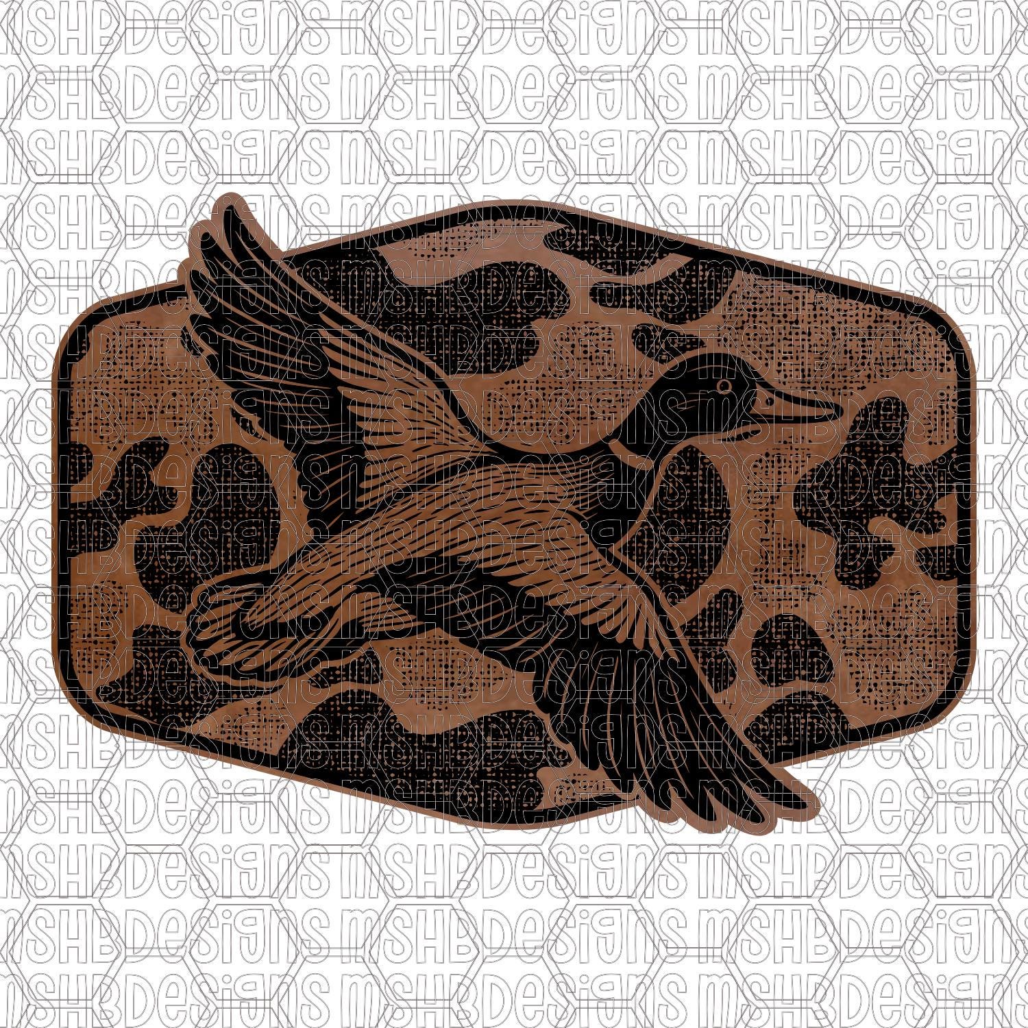 Flying Duck Linen Camo Patch Design | Digital Duck Hunting Graphic ...