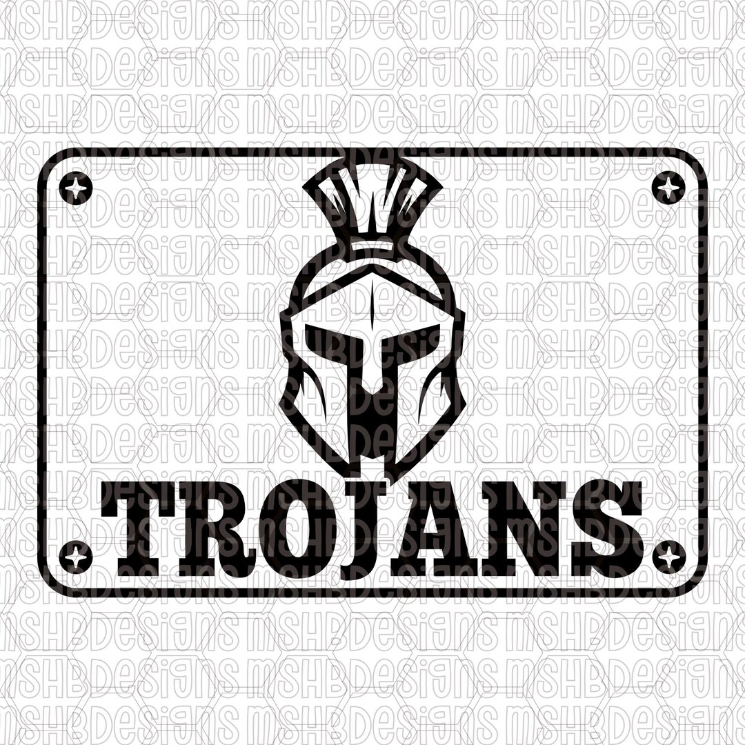 Trojans SVG Png Dxf Pdf Eps | Mascot Vector Design for School Spirit ...