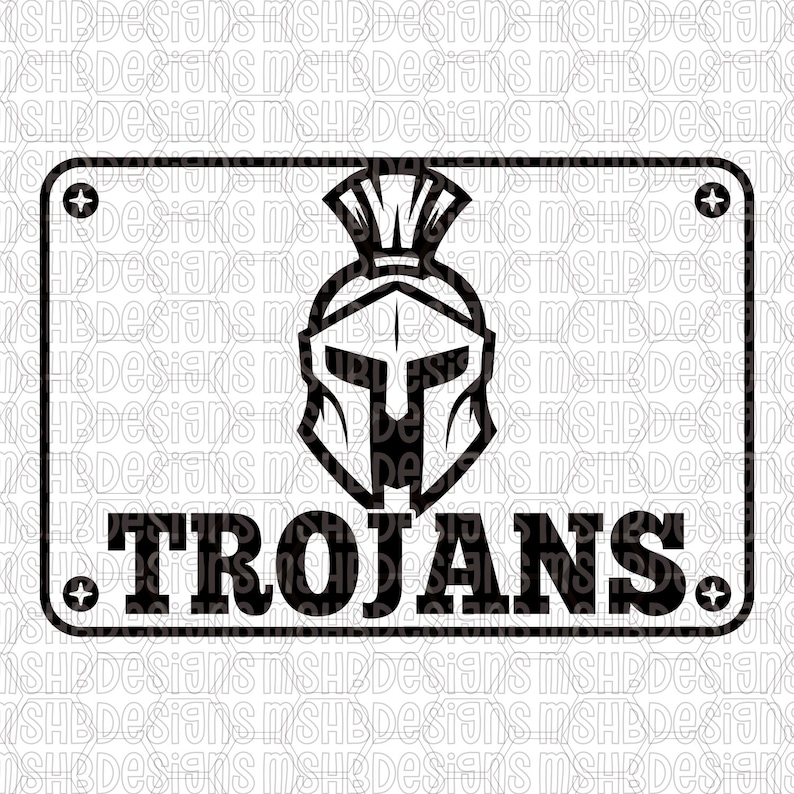 Trojans SVG Png Dxf Pdf Eps | Mascot Vector Design for School Spirit ...