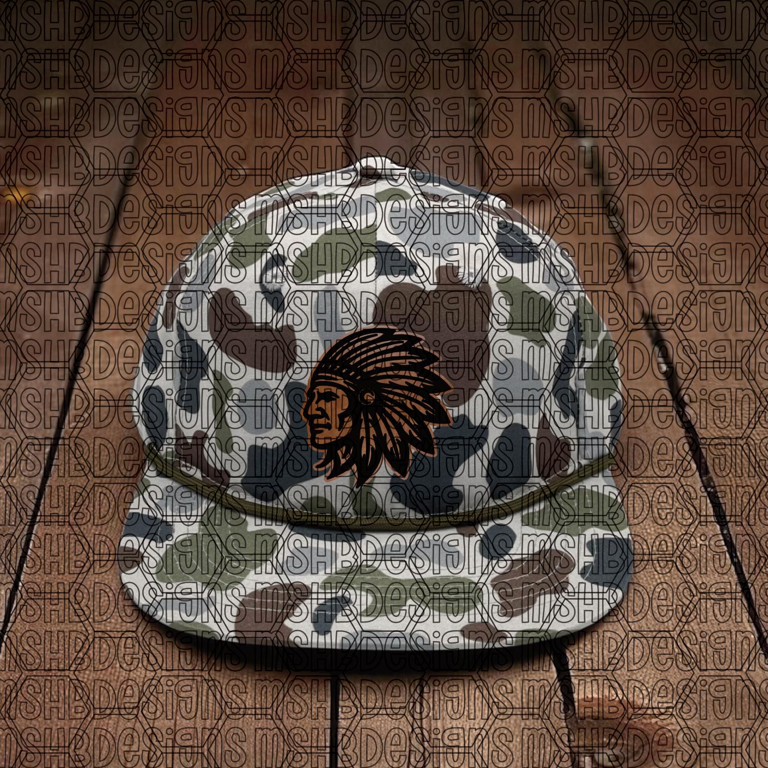 Tribal Chief Head SVG PNG Pdf Eps Dxf – Native Warrior Silhouette Hat ...