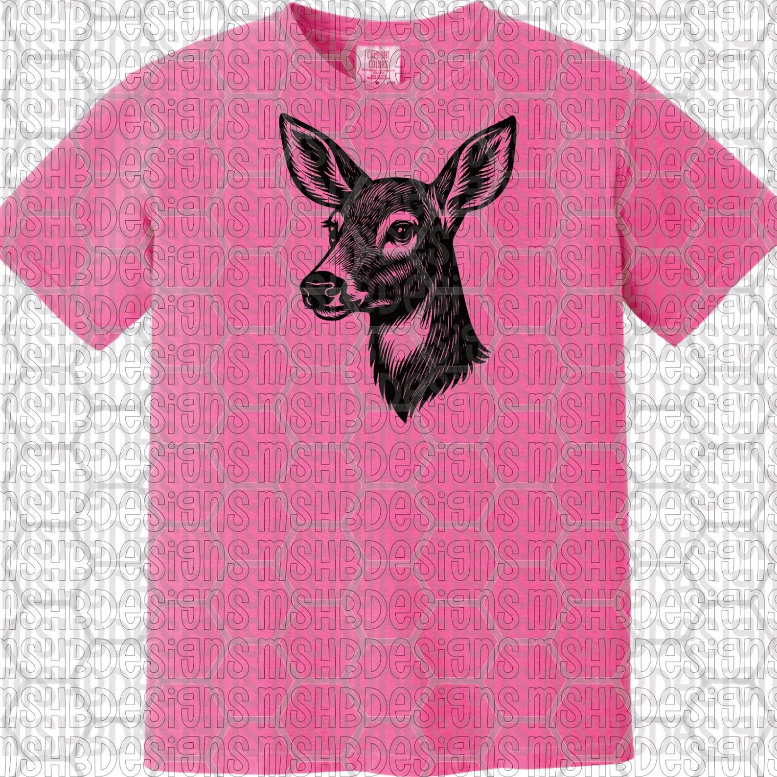 Whitetail Doe SVG PNG DXF Eps Pdf Engraving-style Deer Head | Female ...