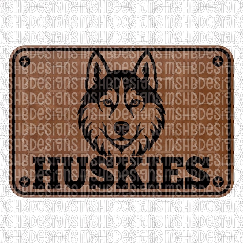 Huskies SVG Png Pdf Dxf Eps | School Mascot Patch Design | Digital ...