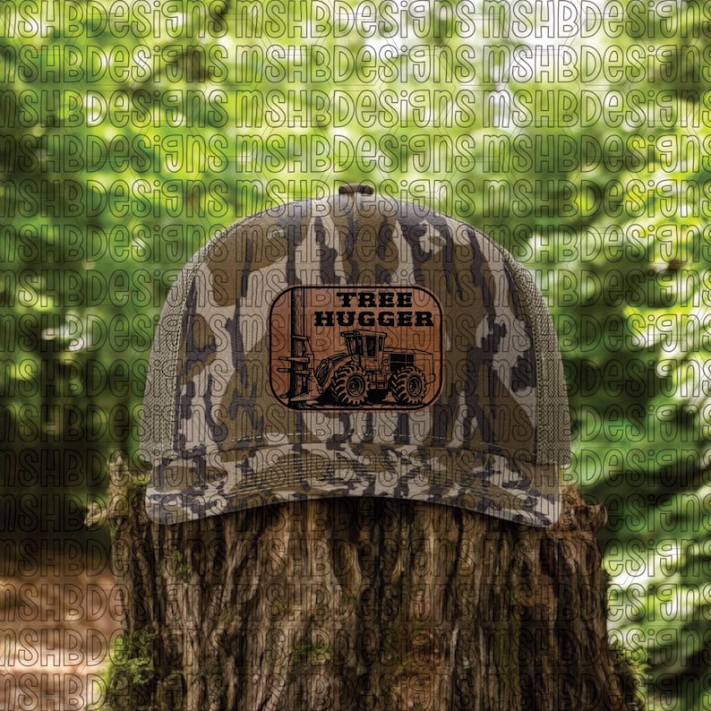 Tree Hugger SVG Png Pdf Dxf Eps | Logging Equipment Funny Hat Patch ...