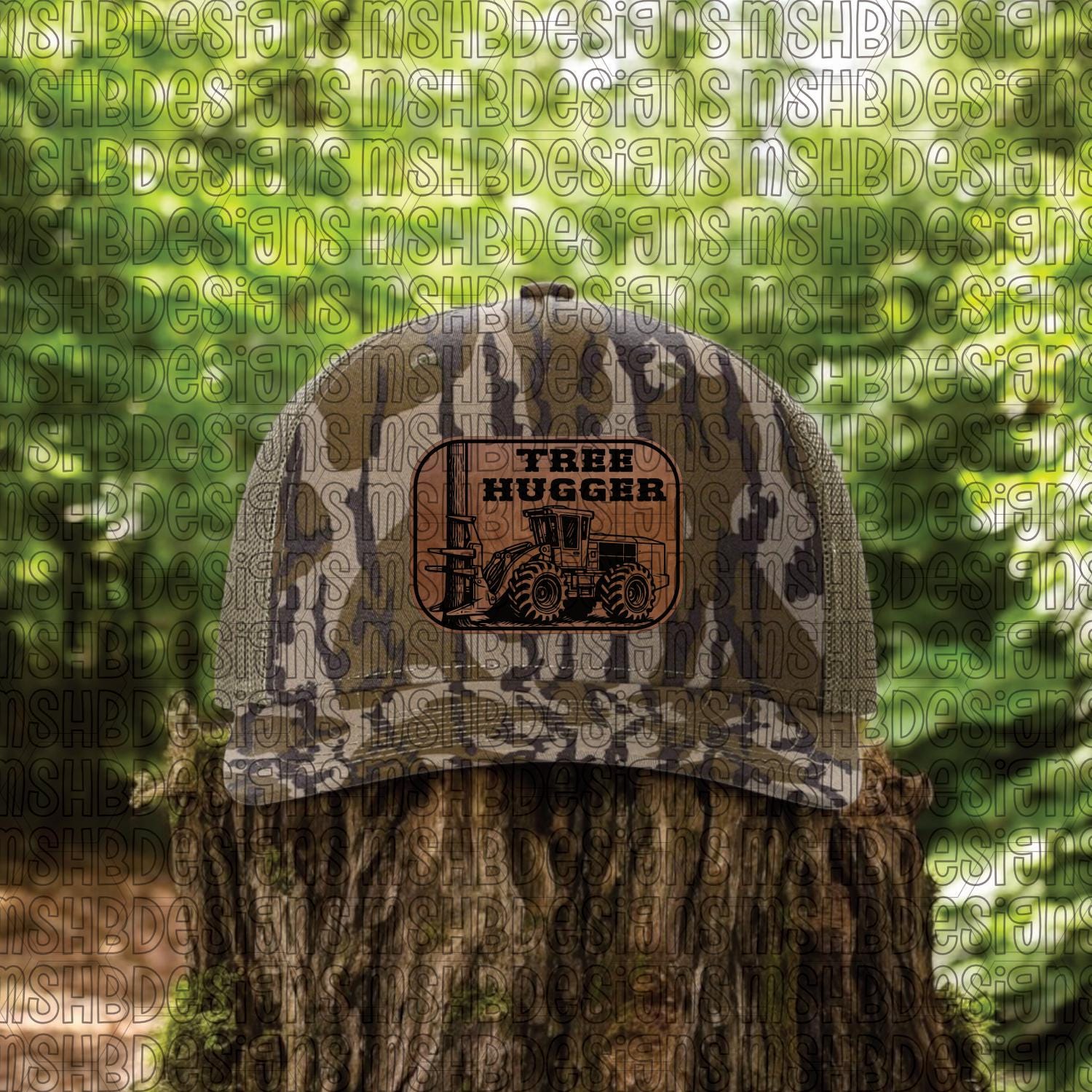 Tree Hugger SVG Png Pdf Dxf Eps | Logging Equipment Funny Hat Patch ...
