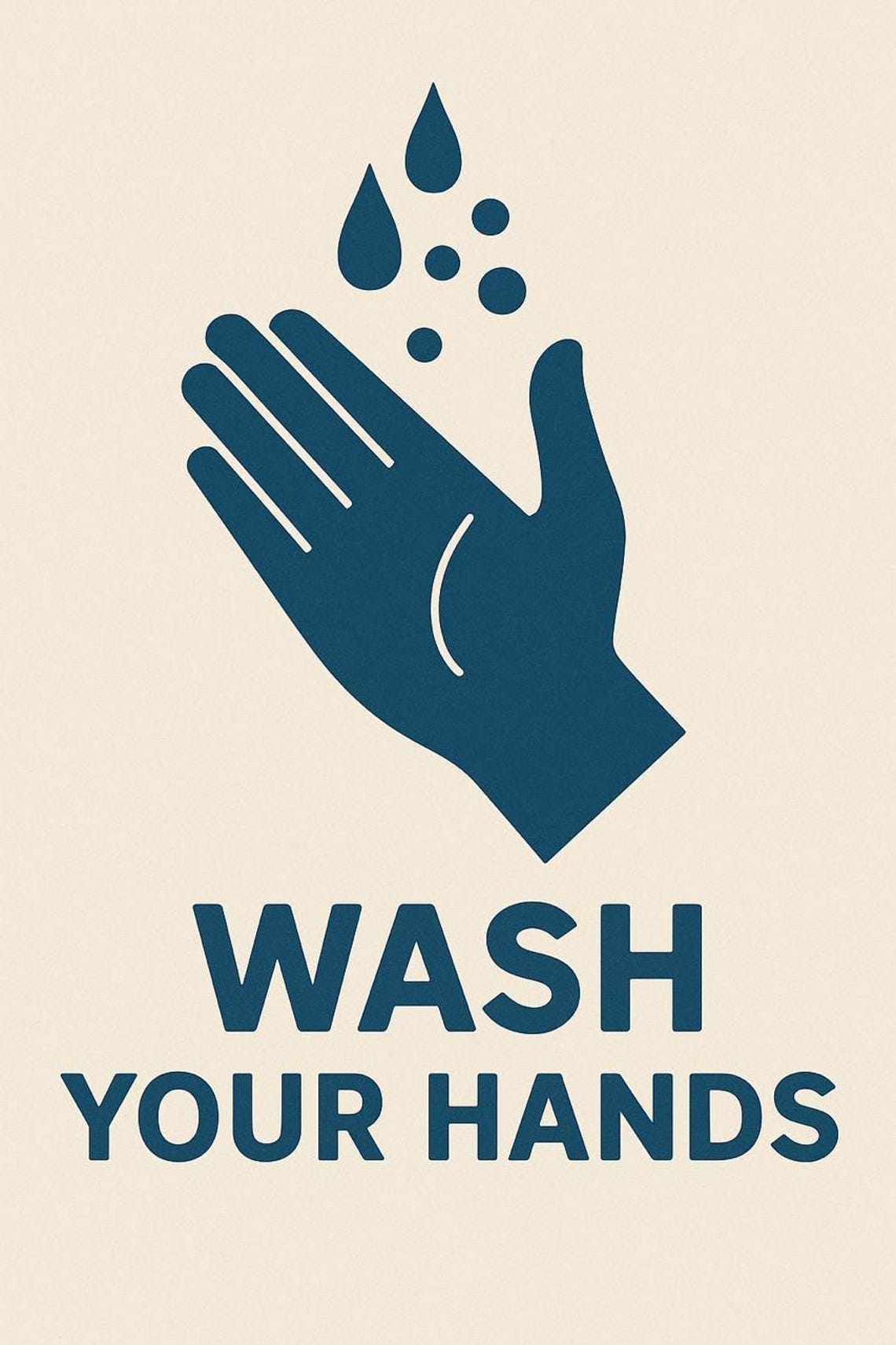 Wash Your Hands Bathroom Printable Art Kitchen Hygiene - Etsy