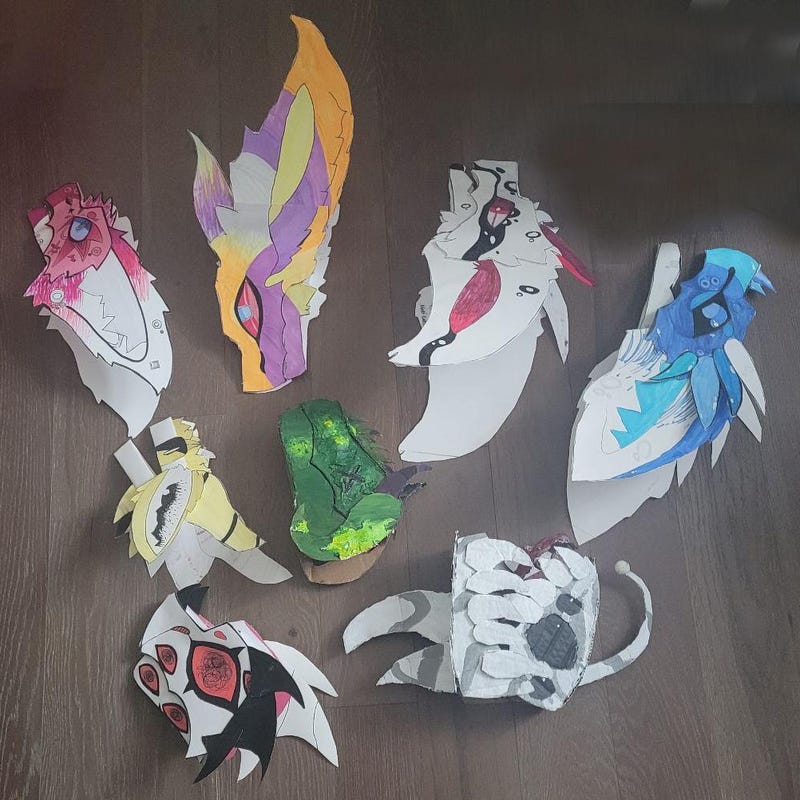Dragon Puppet Paper - Etsy
