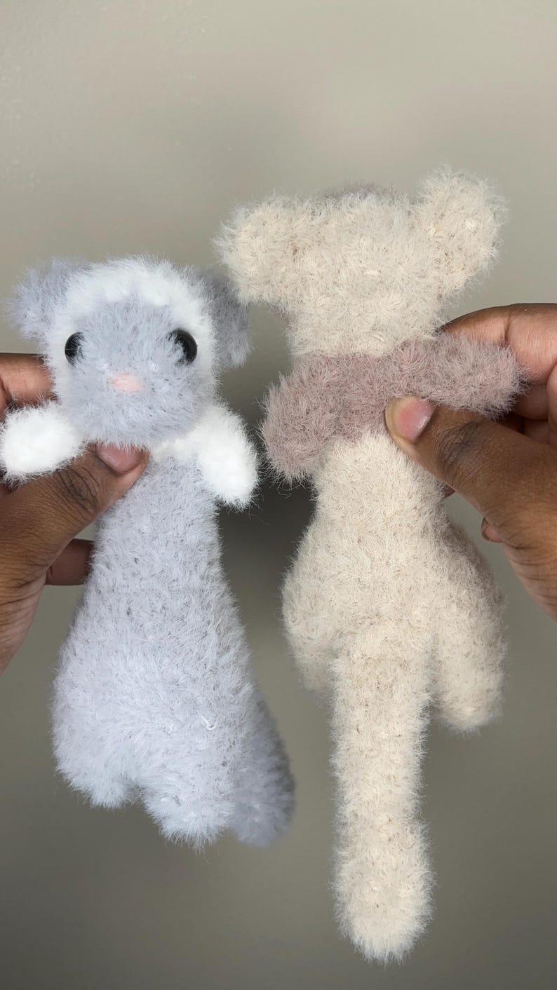 Customized Weighted Crochet Ferret – Soft Fluffy Amigurumi Ferret Plush ...
