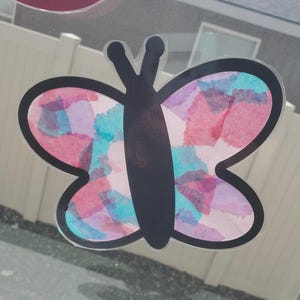 Butterfly Suncatcher Craft / Window Art / Silhouette Butterfly Kit ...