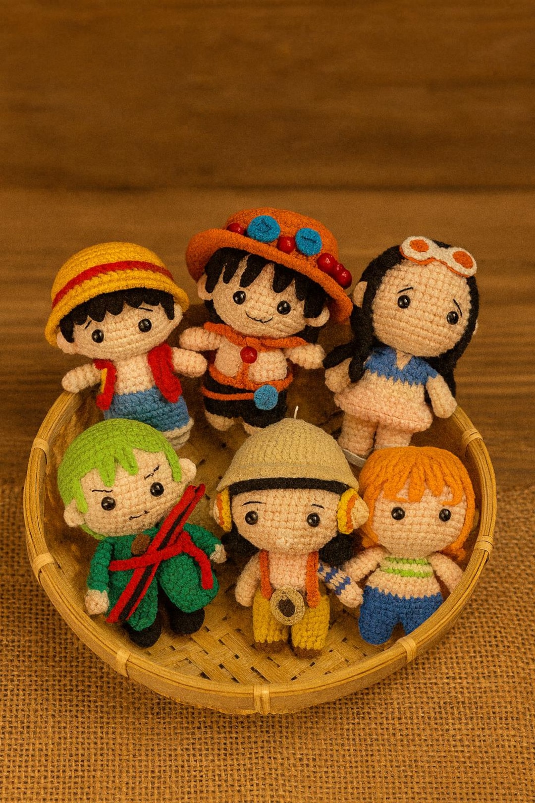 One Piece Amigurumi Handmade Crochet Dolls, Luffy, Ace, Zoro, Chopper ...