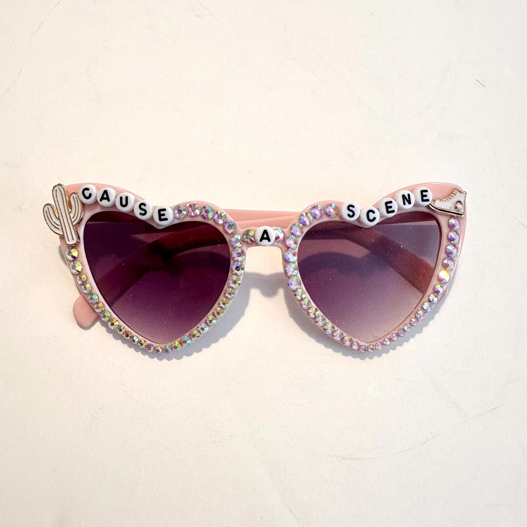 The Format “cause A Scene” Handmade Custom Rhinestone Sunglasses ...