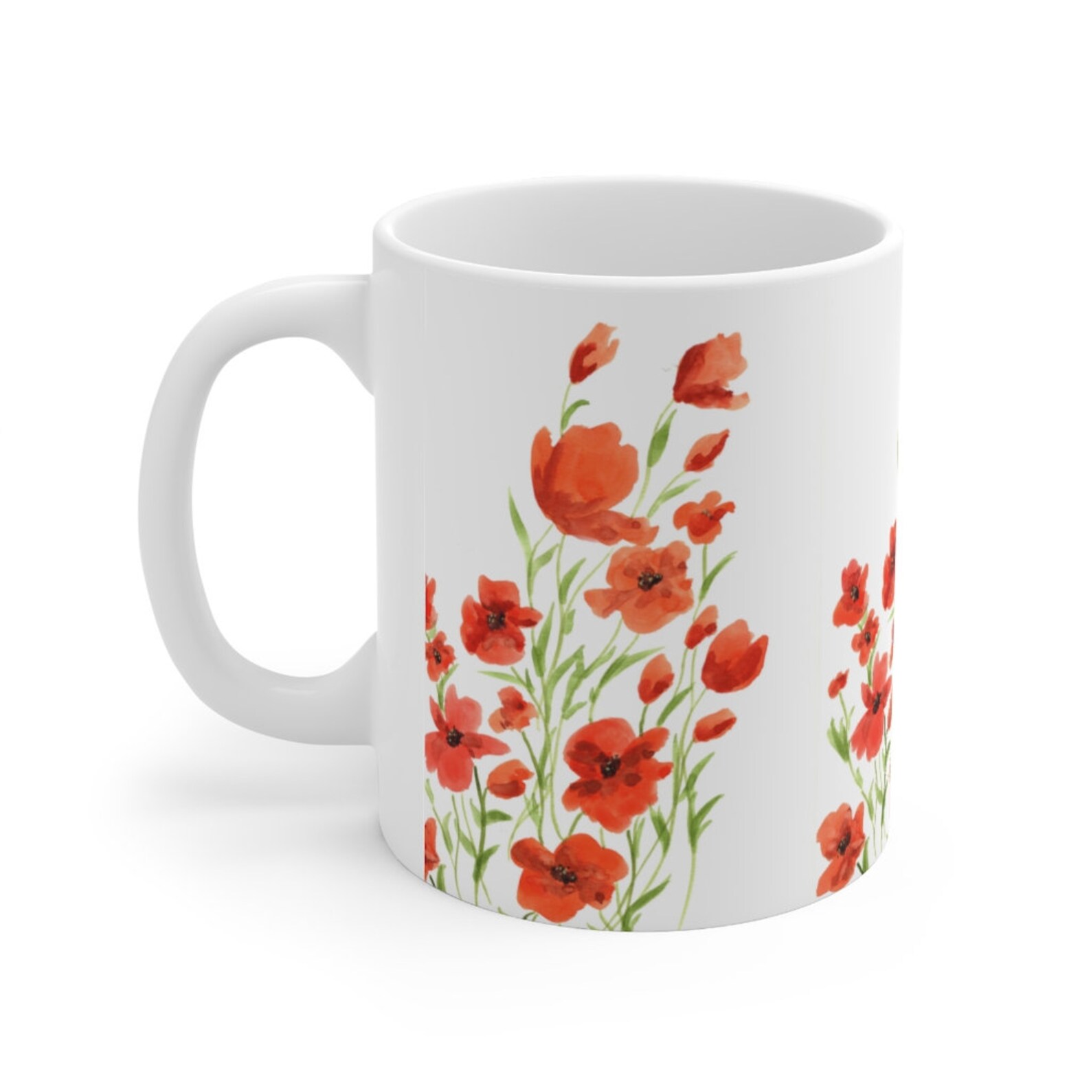 Poppies Ceramic Mug 11oz - Etsy