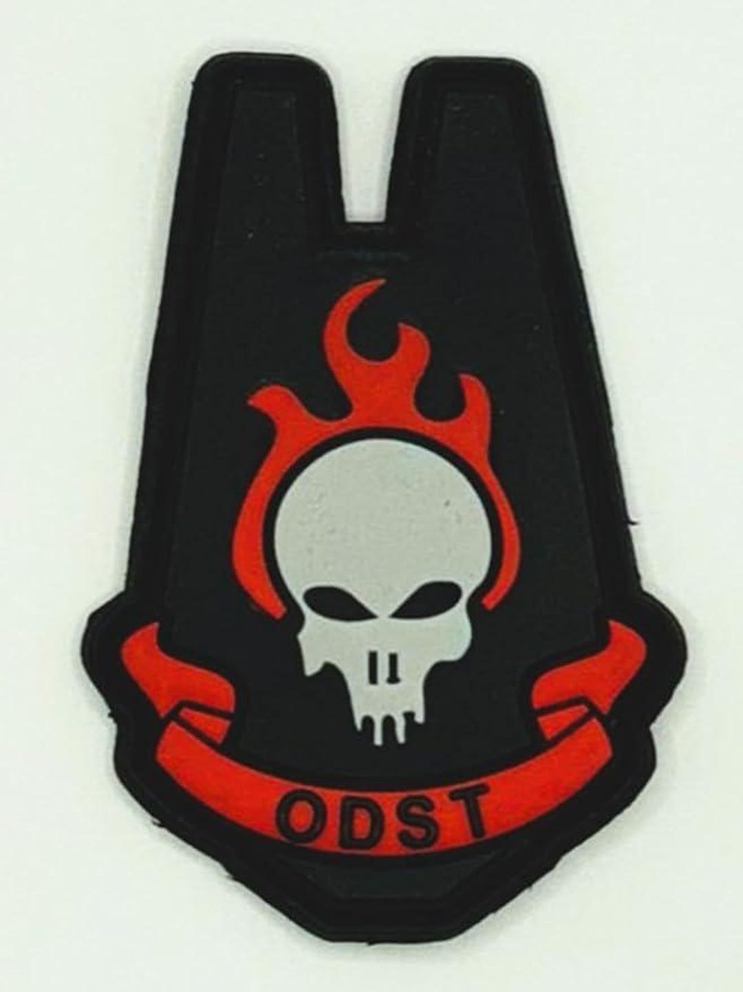 ODST Red/blk Tactical Patch [3.5 Inch - 3D PVC Rubber-hook Fastener ...