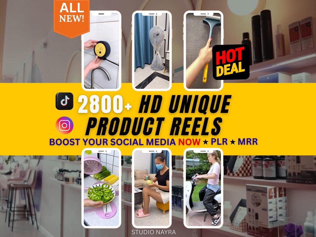 2800+ HD Unique Product Reels Bundle-smart Product MRR Reels-plr Reels ...