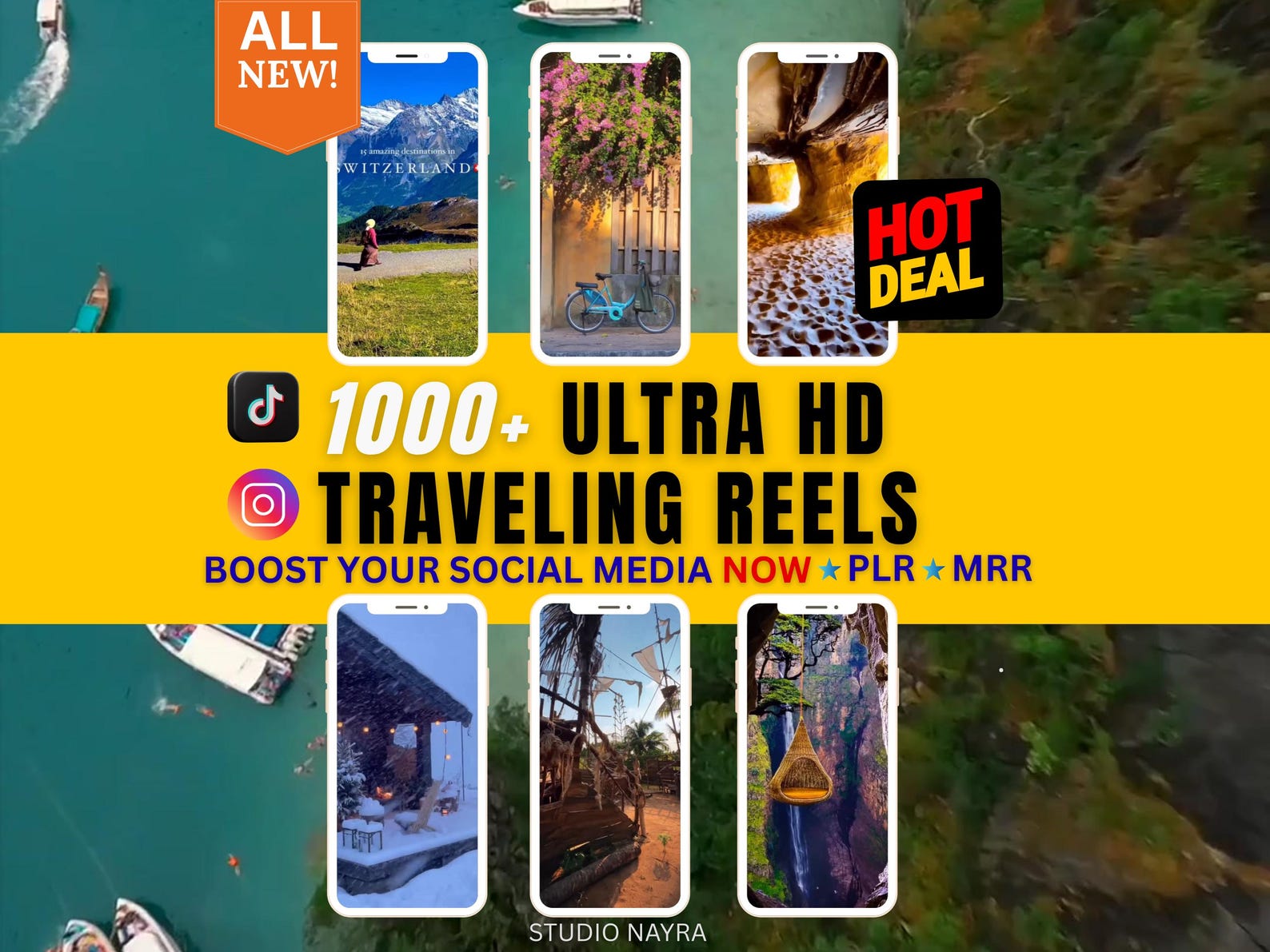 1000+ 4K HD Travel Reels Bundle-best Traveling MRR Reels-plr Reels ...