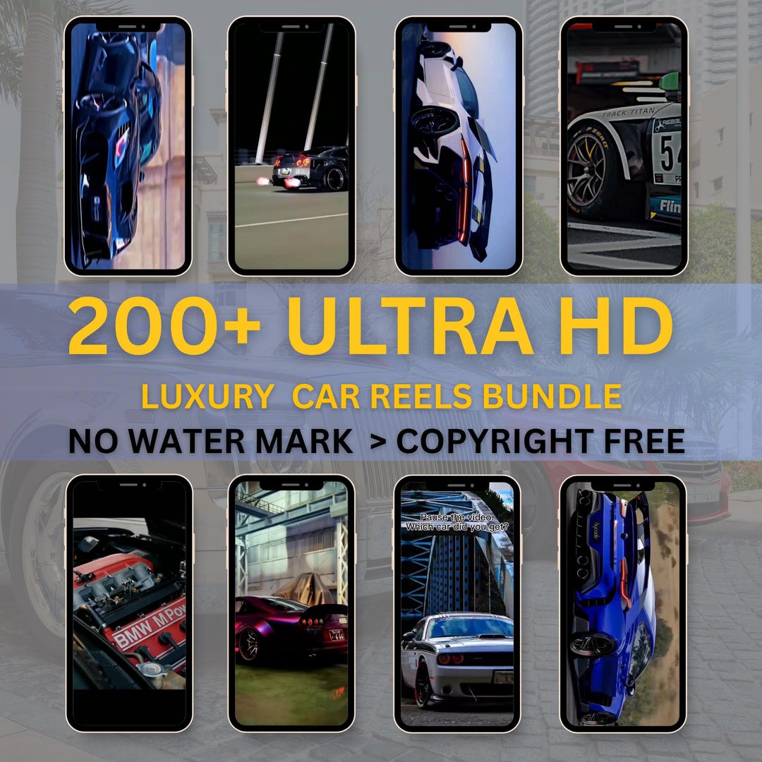 4K Luxury Car Video Reels With Sound Effects (digital Download) - Etsy