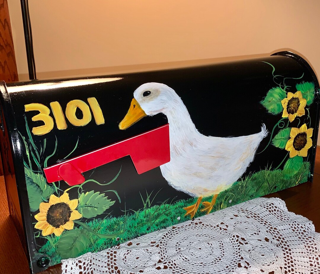 Peking Duck Hand Painted Rural Mailbox - Etsy