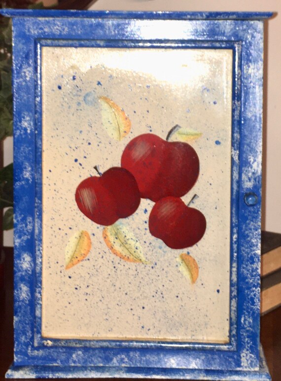 Vintage Painted Apple Cabinet | Etsy