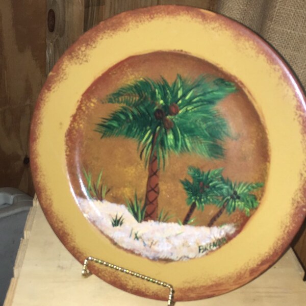 Palm Tree Plate - Etsy