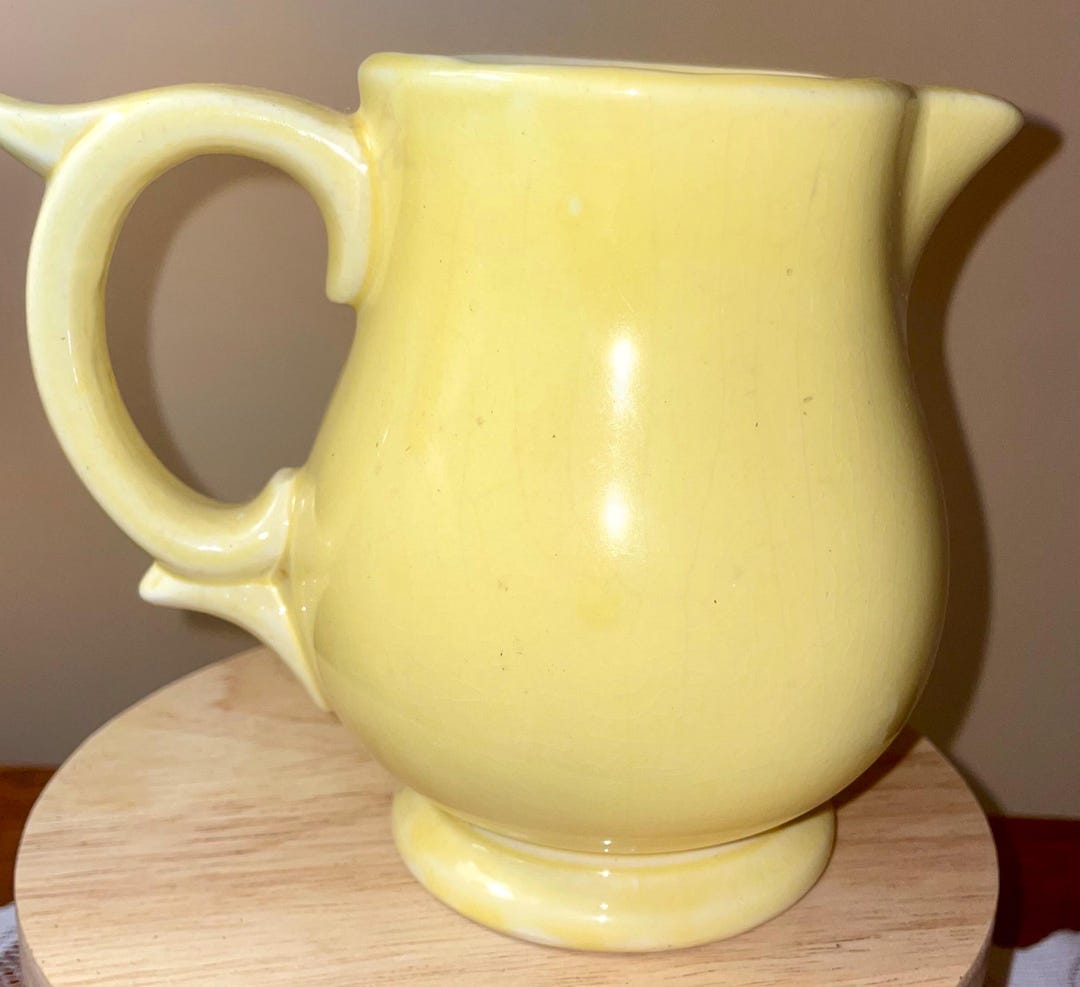 Vintage Mccoy Yellow Pitcher - Etsy