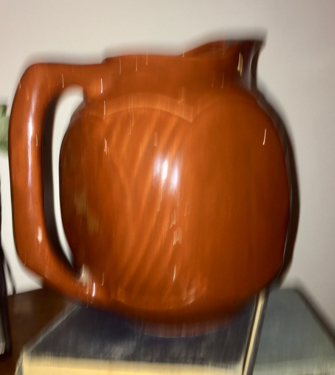 Vintage Brown Pottery Pitcher - Etsy