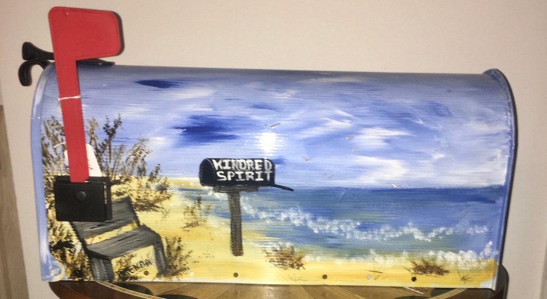 Beach Scene Hand Painted Rural Mailboxes - Etsy