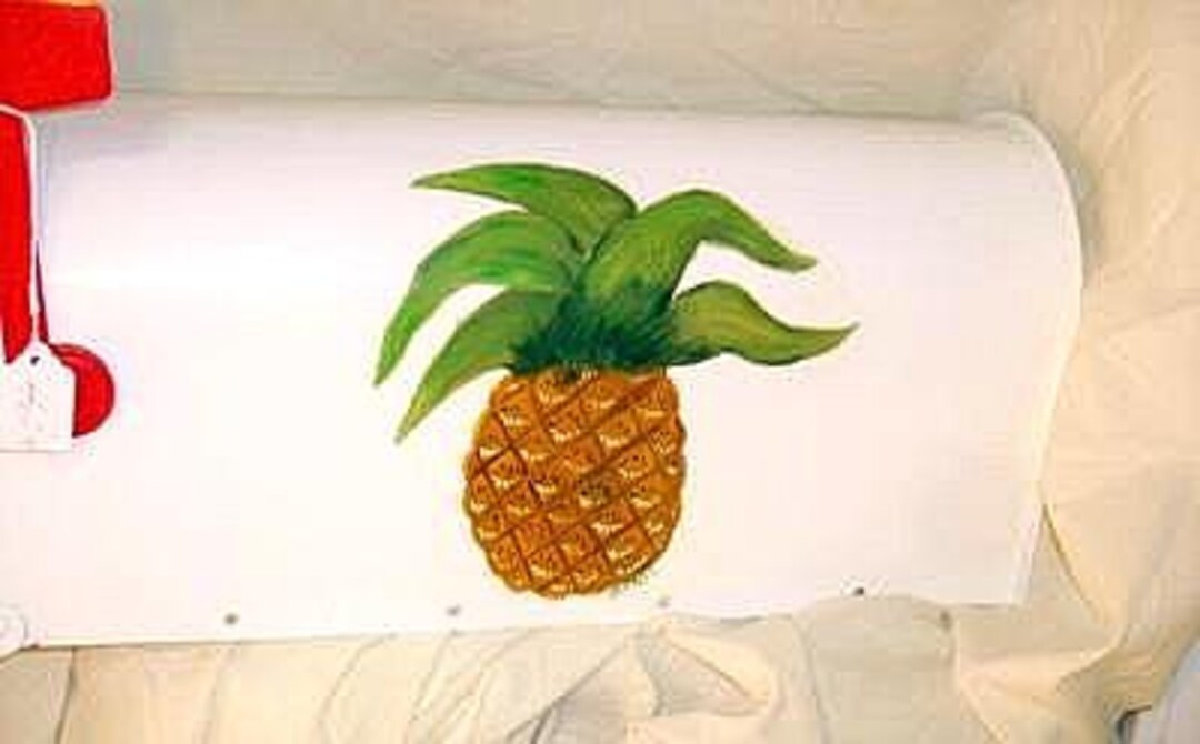 Hand Painted Country Pineapple Rural Mailbox - Etsy