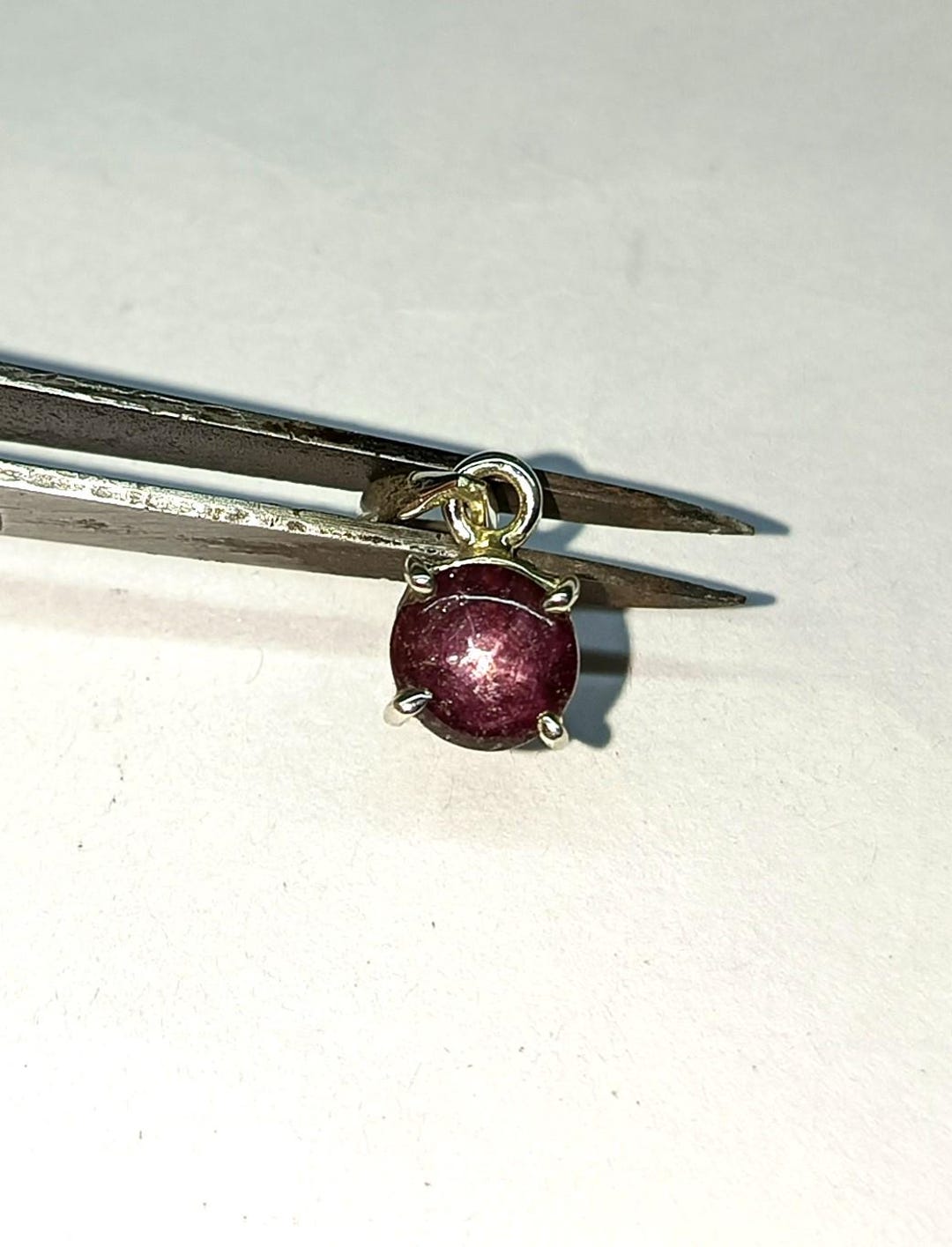 Natural Star Ruby Pendant, 925 Solid Sterling Silver Red Star Ruby ...