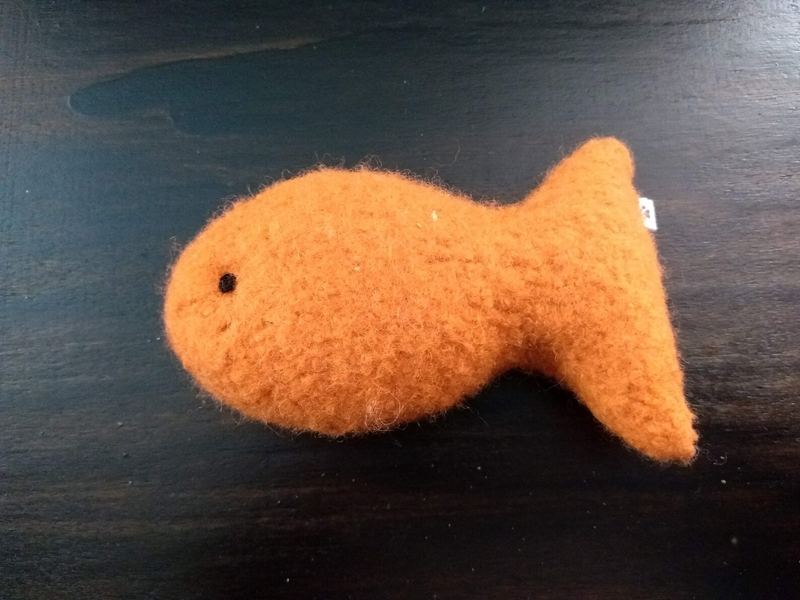 Felted wool cat toy goldfish with organic catnip bright | Etsy
