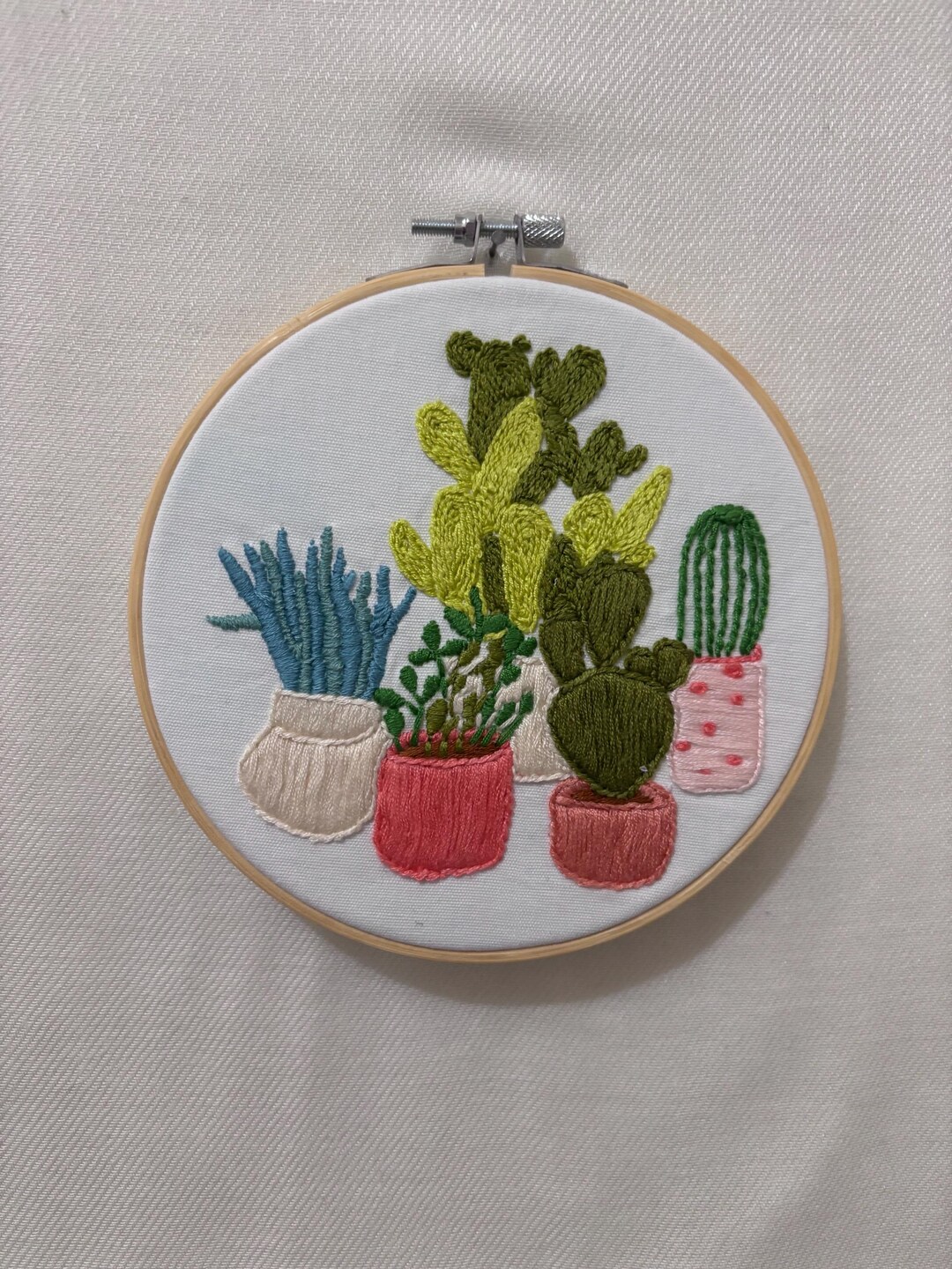 Cactus Hand Embroidery – 6 Inch Hoop Art, Handmade Wall Decor, Gift for ...