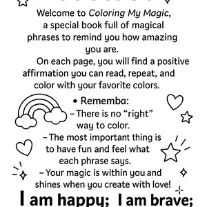Coloring My Magic — Positive Affirmations Coloring Book for Kids ...