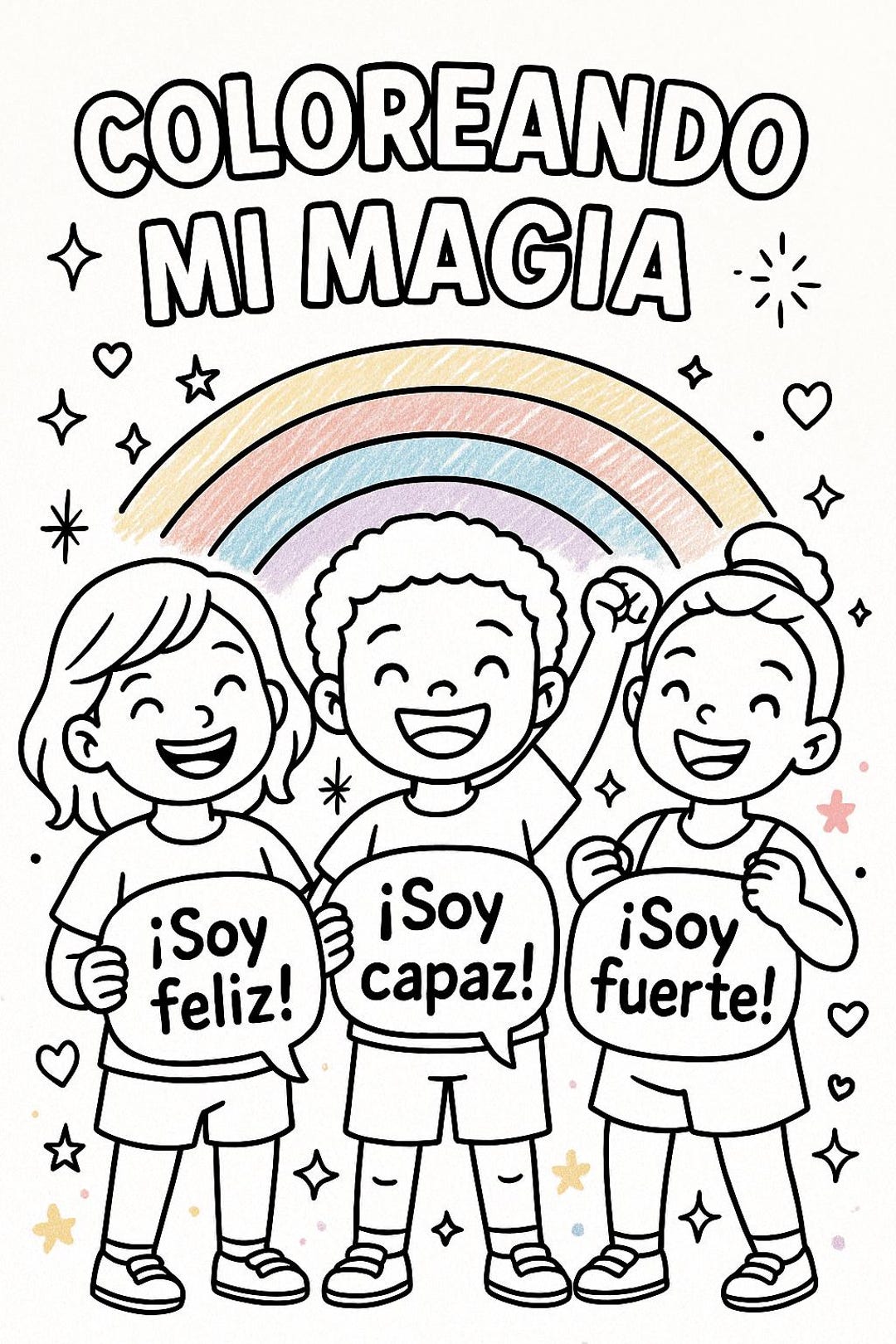 Kids’ Spanish Affirmations Coloring Book | Emotional Growth Activity ...