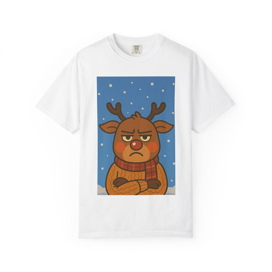 Grumpy Rudolf the Red Nose Reindeer Christmas Winter Unisex Tee - Etsy