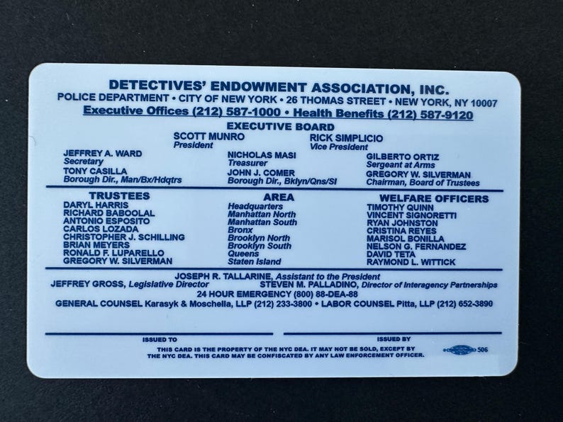 1 2026 DETECTIVE PBA DEA Card Collectible - Etsy